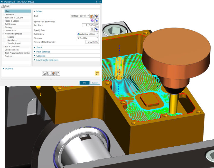 Planar Mill Adaptive Pattern