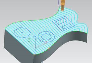 Containment Loops Selection within the Variable Axis Guiding Curves Operation in NX 12