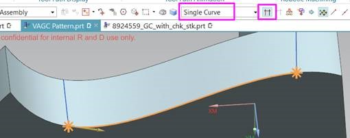 Containment Loops Selection within the Variable Axis Guiding Curves Operation in NX 12