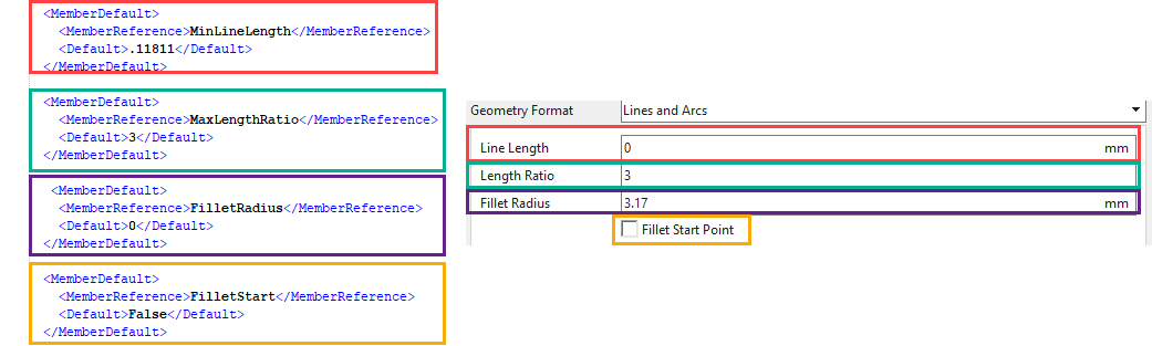 Default Values for DXF Export