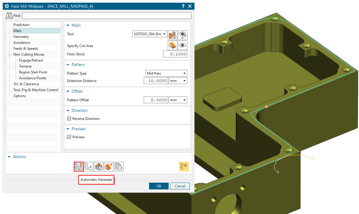 Automatic Tool Path Generation Milling