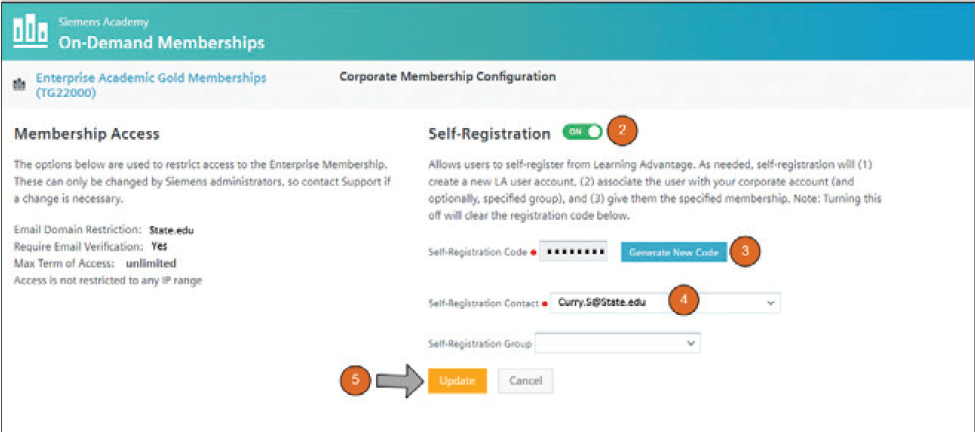 How does an administrator provide self-registration instructions to non-administrative users?