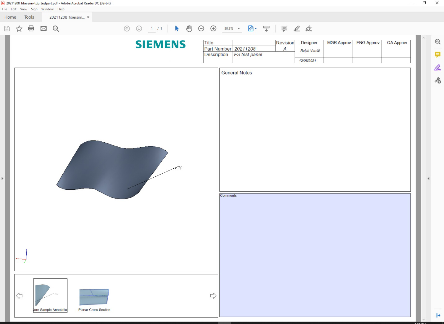 Fibersim Engineering Documentation with TDP