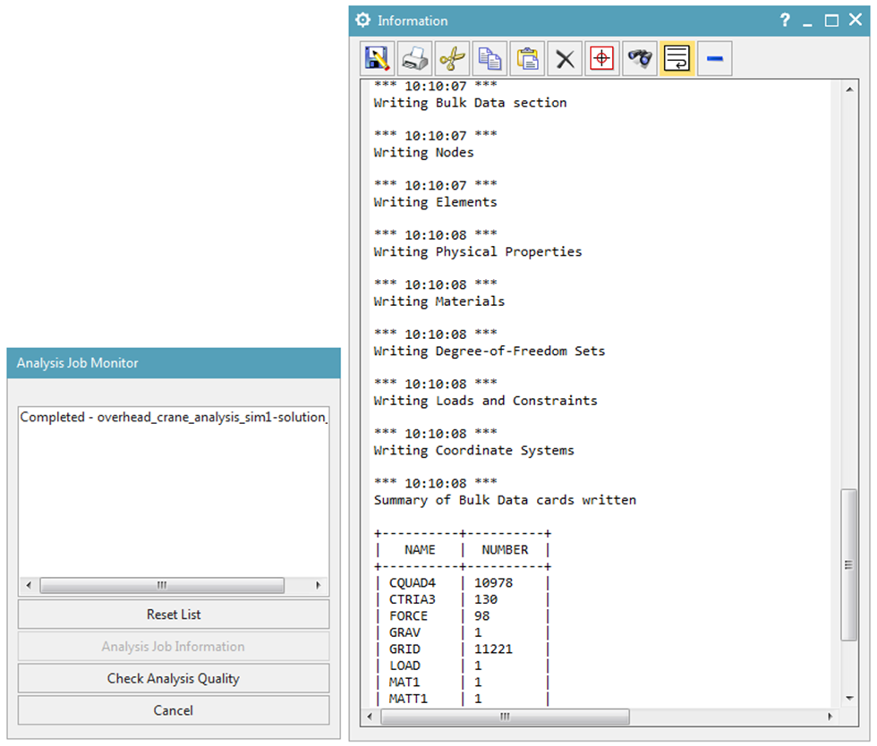 Linear Statics – Overhead Crane Analysis - Part 4 - Solve and Postprocess