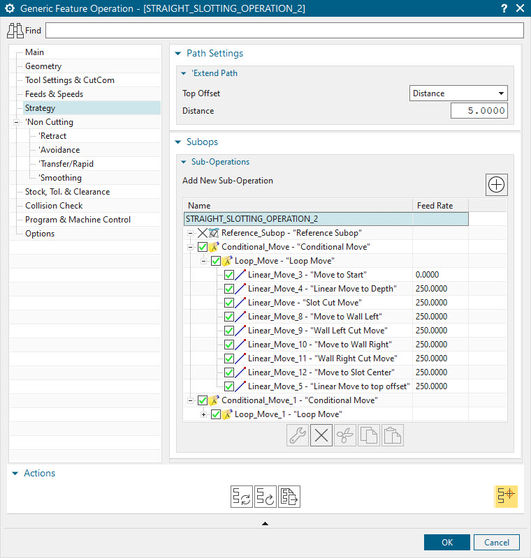 Slot Milling using Generic Feature Operation in NX CAM