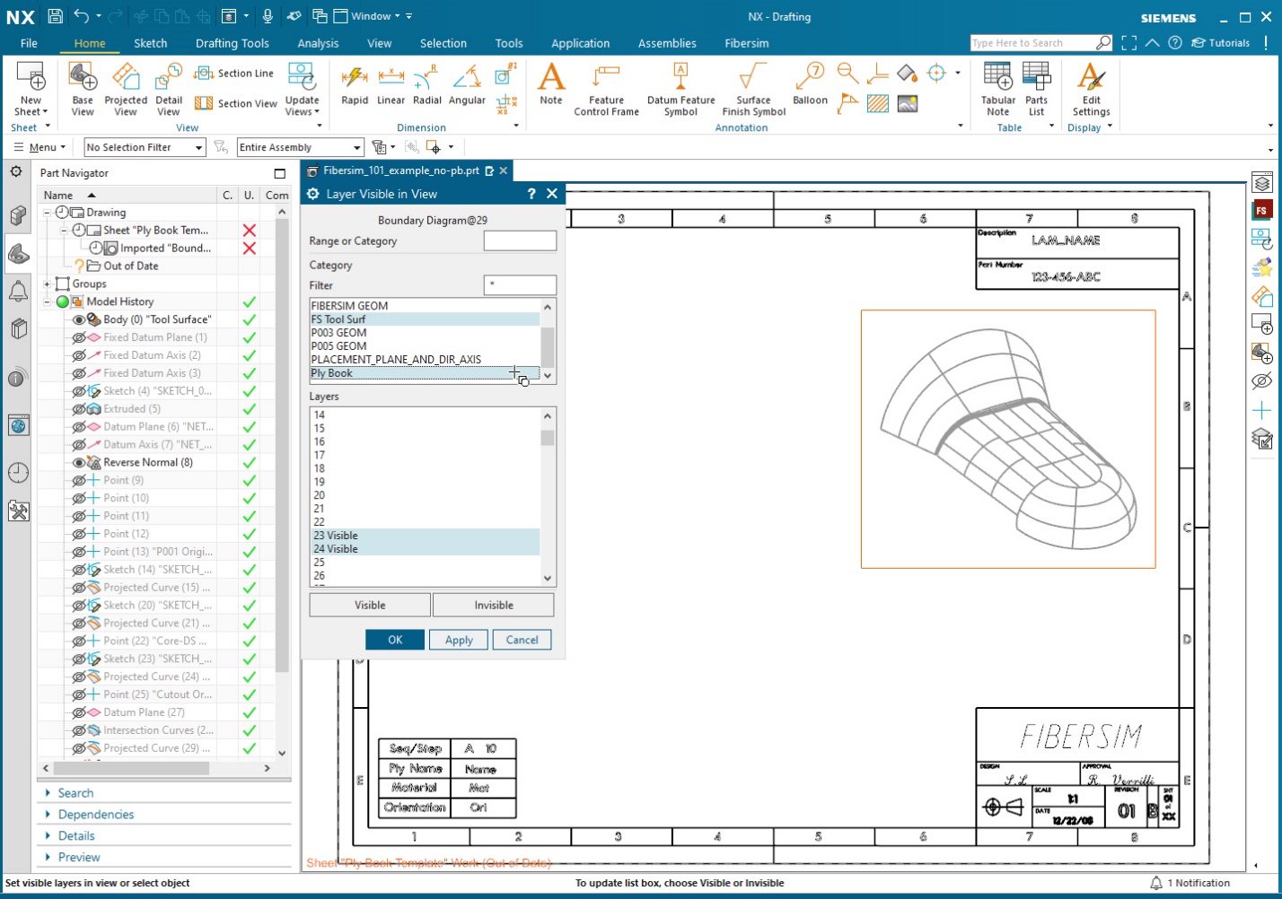 Clarification on NX Layers for Fibersim Ply Books