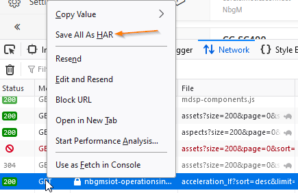 How to generate a HAR file?