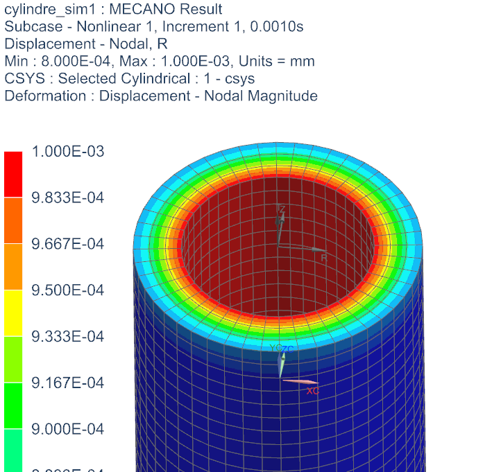 Tutorial - Read contour plot with another CSYS stored in result file