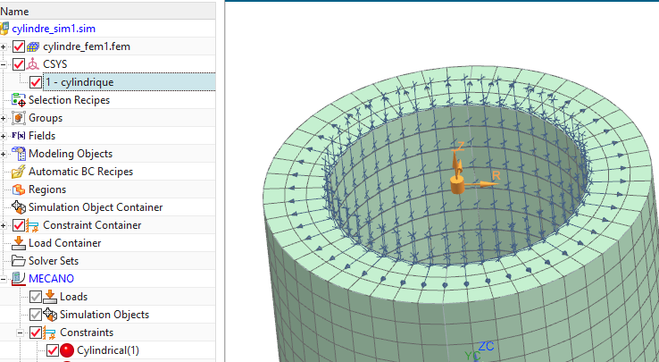 Tutorial - Read contour plot with another CSYS stored in result file