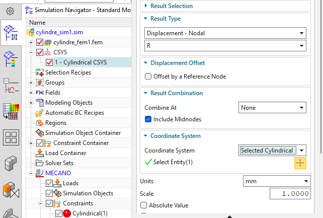 Tutorial - Read contour plot from a new CSYS not stored in the result file