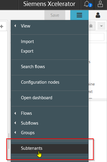 Visual Flow Creator - Subtenants