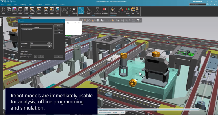 Tecnomatix Process Simulate cloud-based robot library