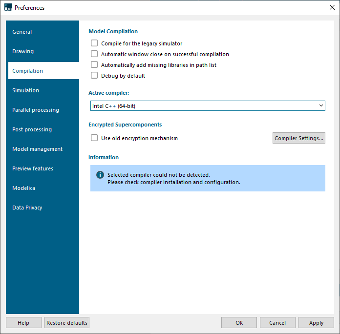 How can I use the Intel oneAPI DPC++/C++ Compiler in Simcenter Amesim?
