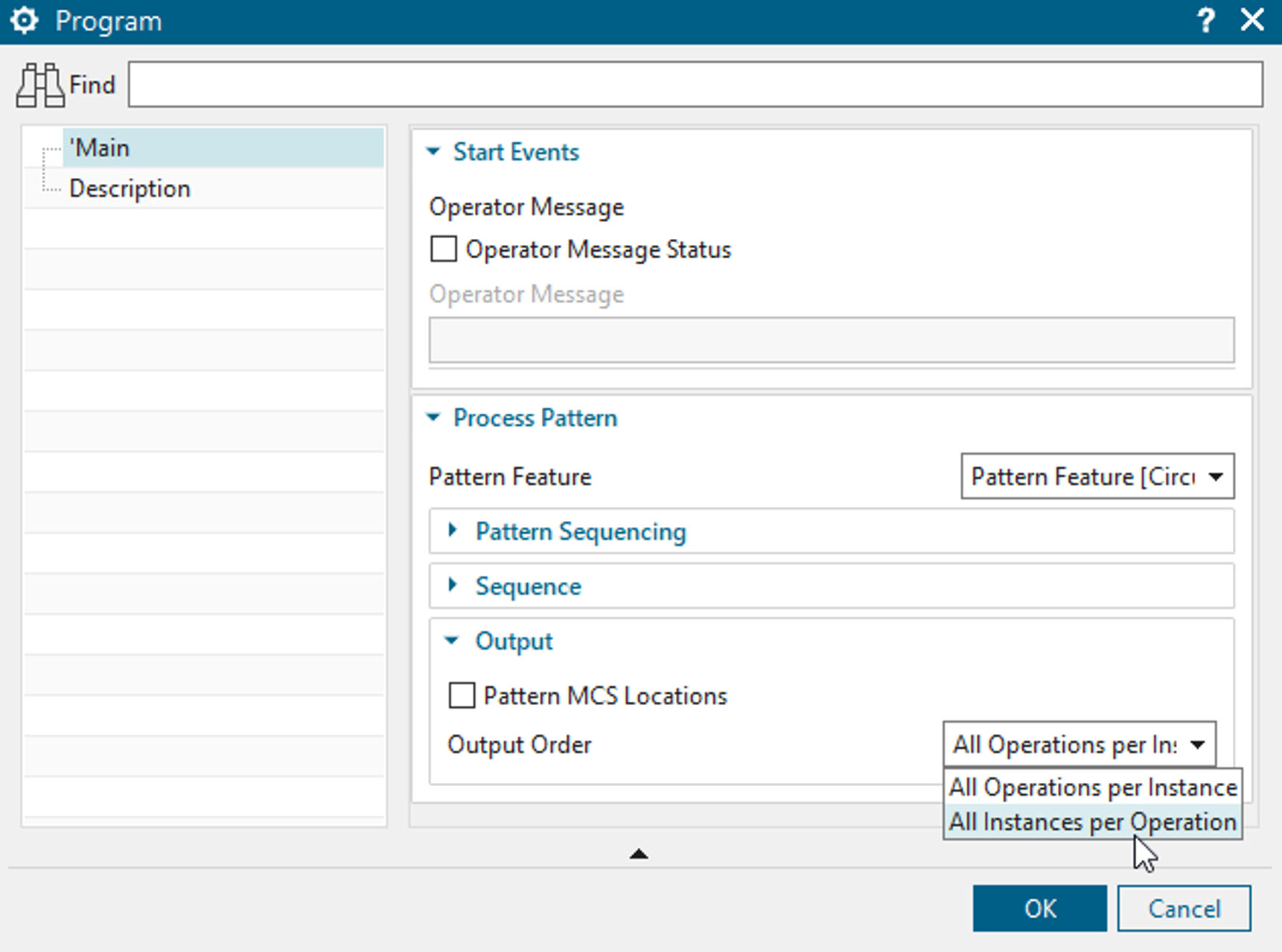 Process Patterning – Output Order