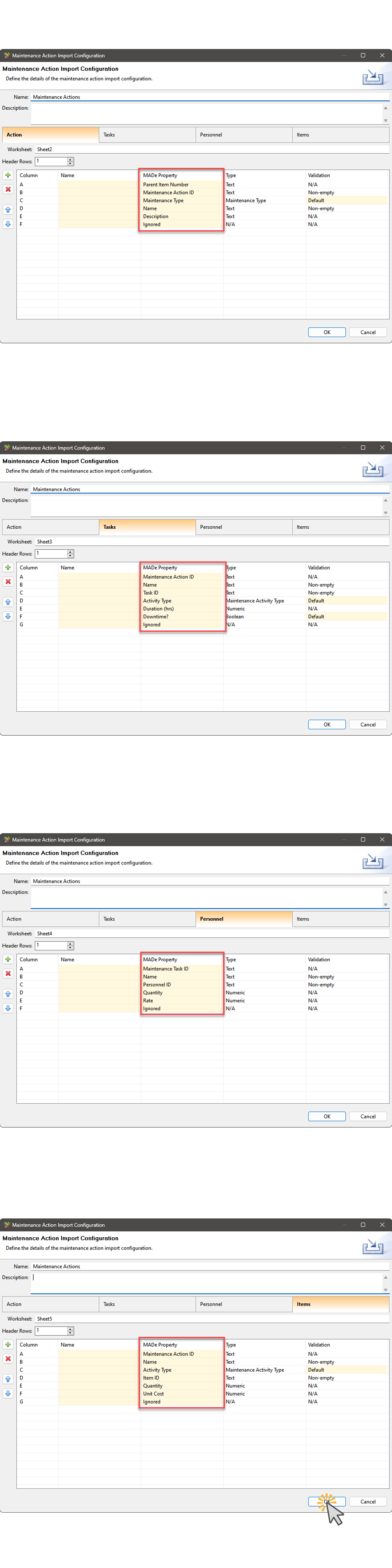 Excel Import - Data Structure
