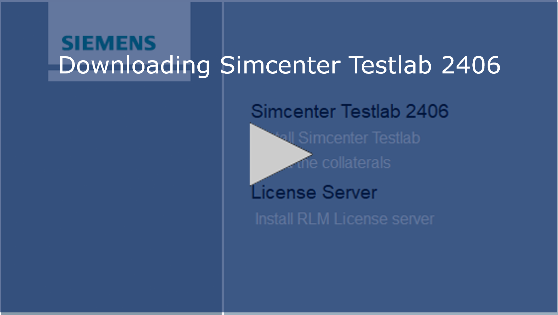 Simcenter Testlab 2406: Download and Install Instructions