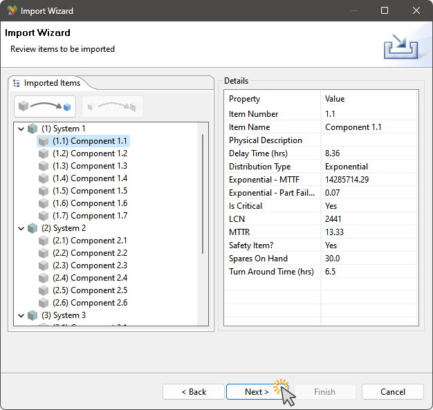 How to import Excel System Structure in MADE?