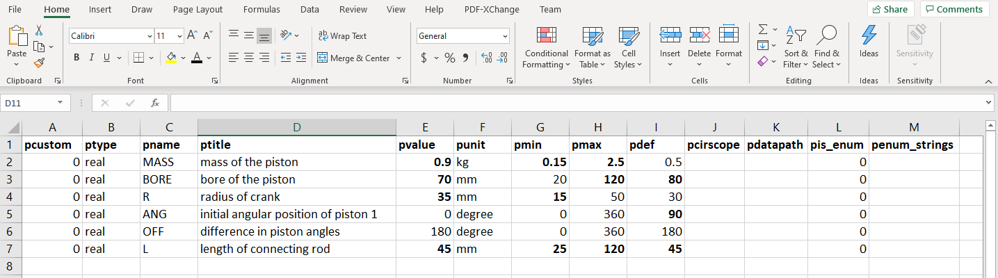 Exportimport Global Parameters Tofrom Excel Using The Python Interpreter