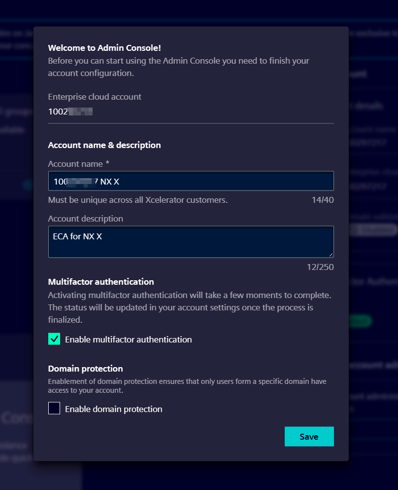 Getting Started Guide for the Siemens Xcelerator Admin Console